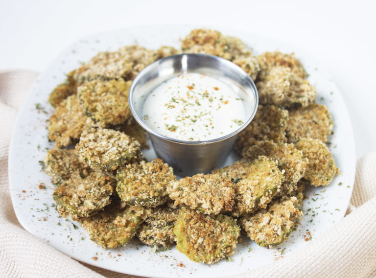 Baked "Fried" Pickles - Glitter and Graze