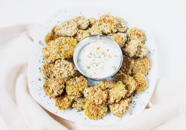Baked "Fried" Pickles - Glitter and Graze