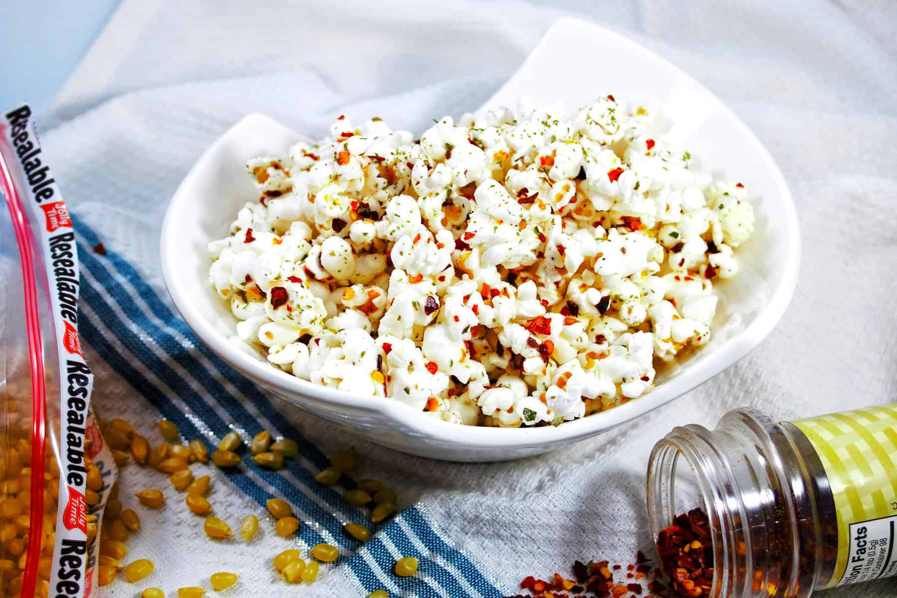 Spicy Ranch Popcorn - Glitter and Graze