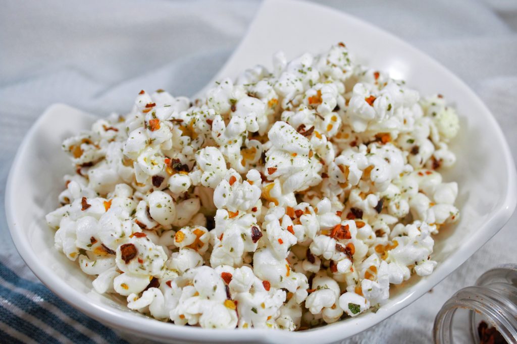 Spicy Ranch Popcorn - Glitter and Graze