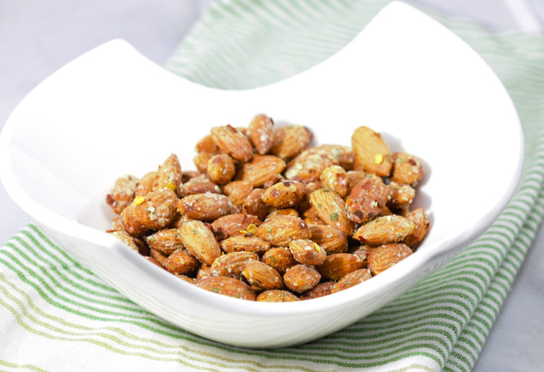 Spicy Parmesan Ranch Almonds - Glitter and Graze