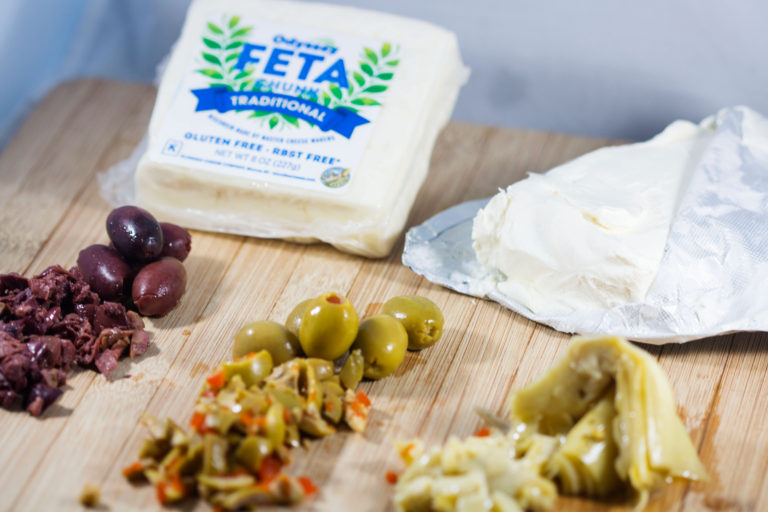 Mediterranean Feta Cheese Log - Glitter and Graze