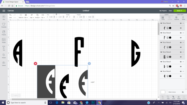 Block Circle Monogram with Cricut - Glitter and Graze
