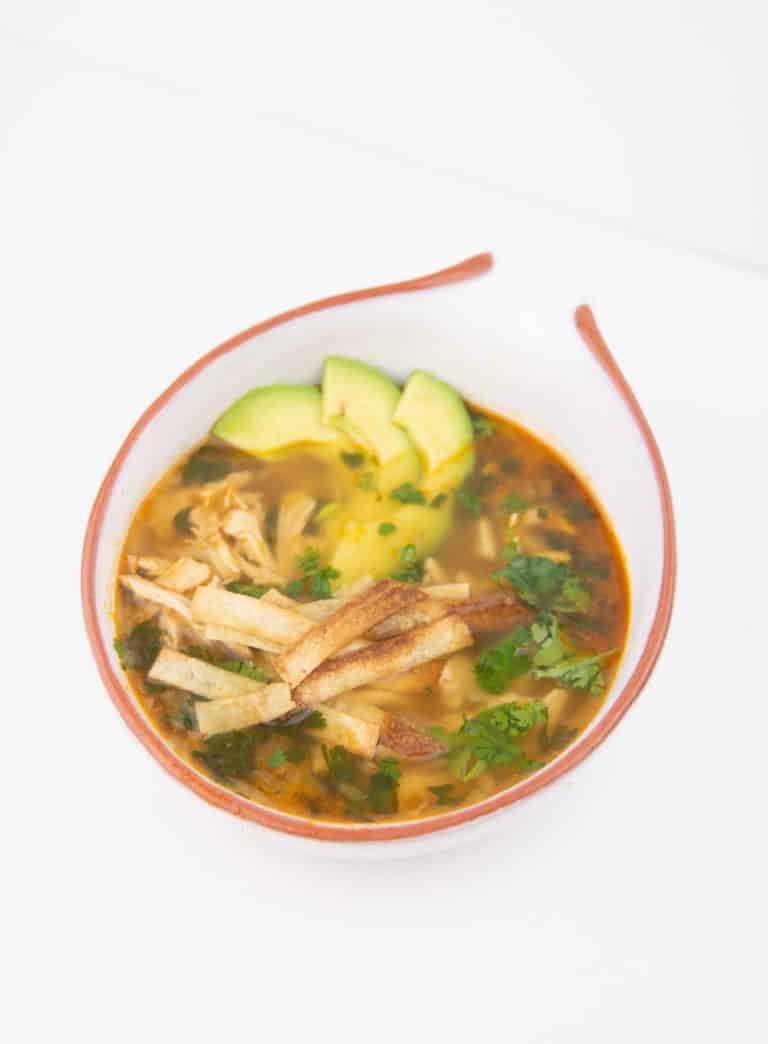 Mexican Chicken Tortilla Soup - Glitter and Graze