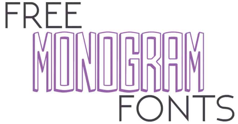 Free Monogram Fonts - Glitter and Graze
