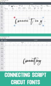 Connecting Script Cricut Fonts - Glitter and Graze