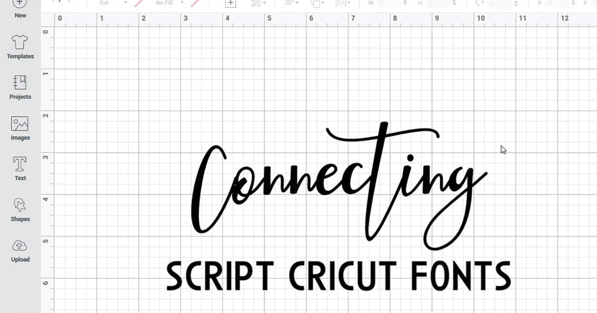 Connecting Script Cricut Fonts - Glitter and Graze