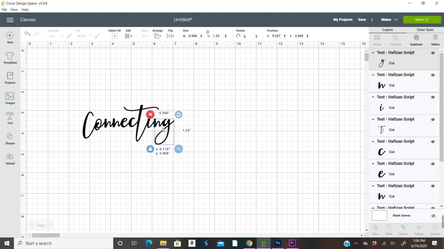 Connecting Script Cricut Fonts - Glitter and Graze