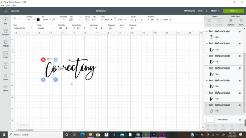 Connecting Script Cricut Fonts - Glitter and Graze