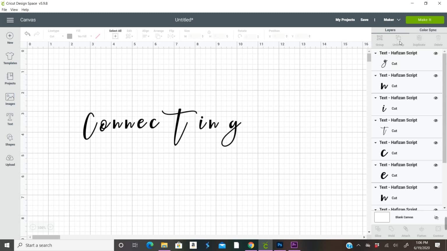 Connecting Script Cricut Fonts - Glitter and Graze