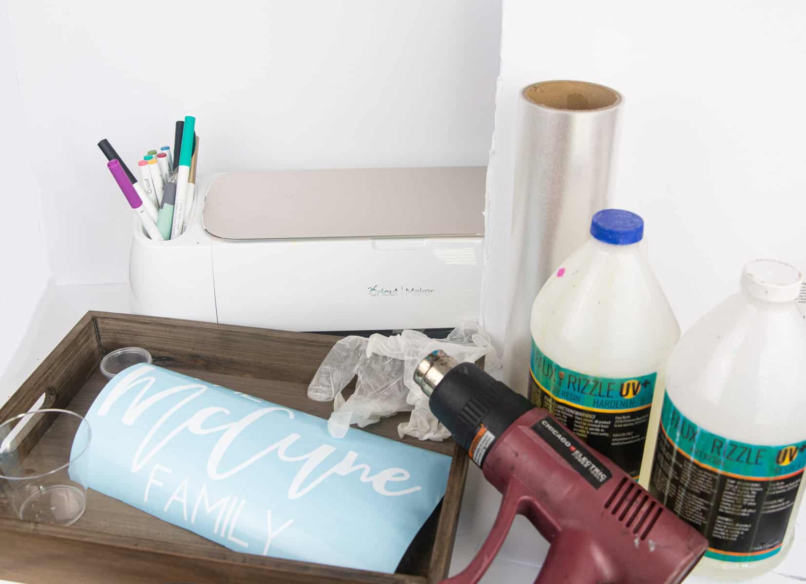 Personalized Serving Tray with Cricut - Glitter and Graze