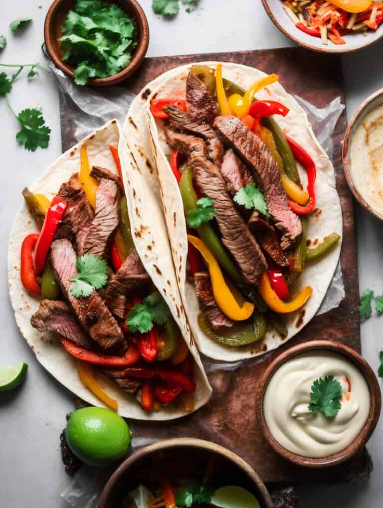 Chipotle Sheet Pan Beef Fajitas - Glitter and Graze