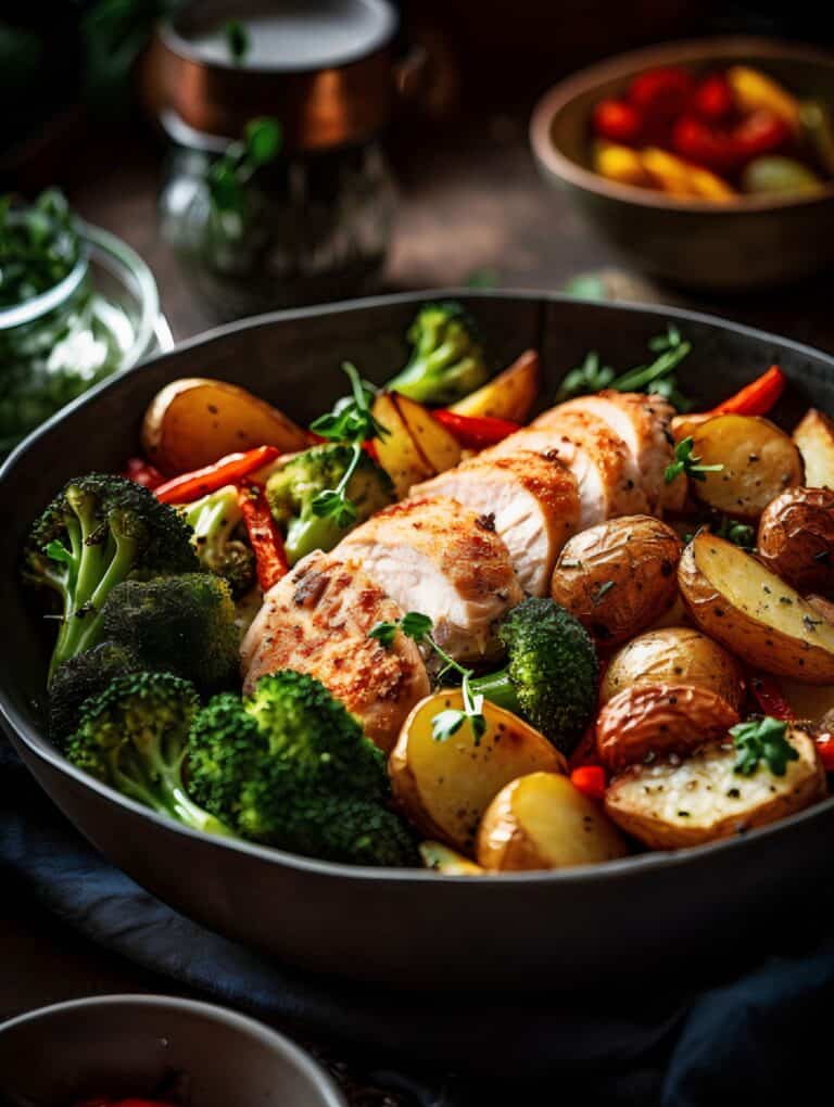 One-Pan Lemon Garlic Chicken - Glitter and Graze