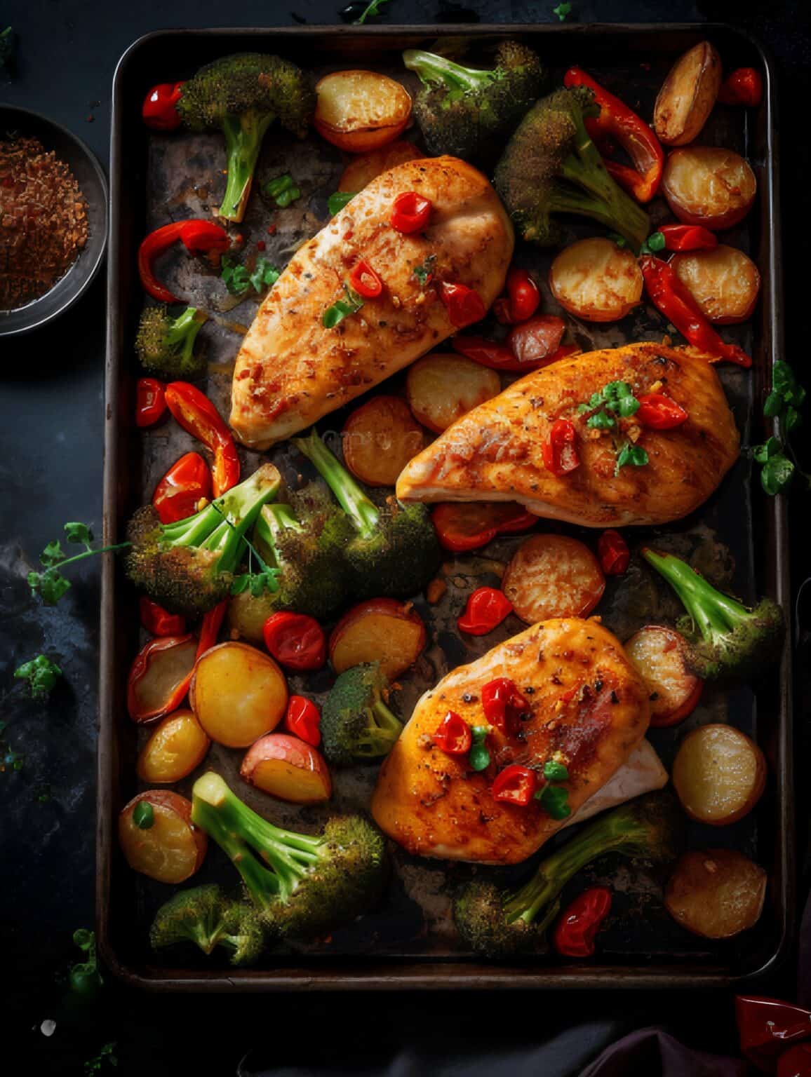 One-Pan Lemon Garlic Chicken - Glitter and Graze